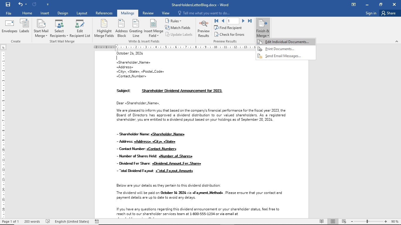 Automating Personalized PDF Creation with Mail Merge in MS Word ...